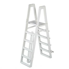 A-Frame Adjustable White Ladder 48-56 Inches