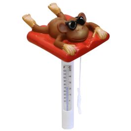 Porpoise Monkey On Raft Soft Top Floating Thermometer